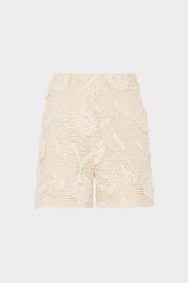 MILLY Sequin Crochet High Rise Short