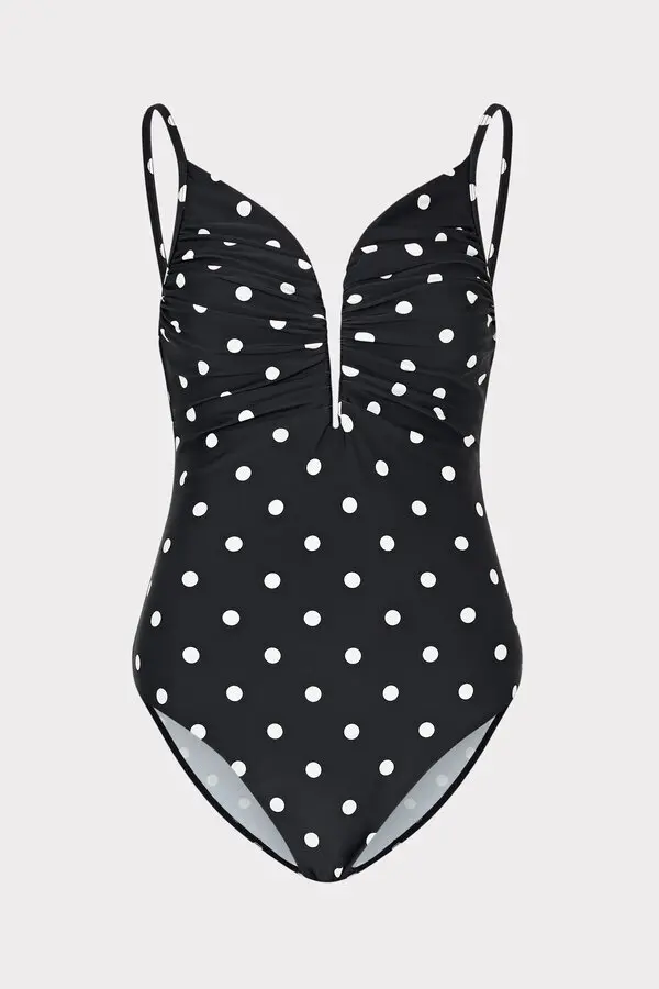 MILLY Polka Dot V-wire One Piece