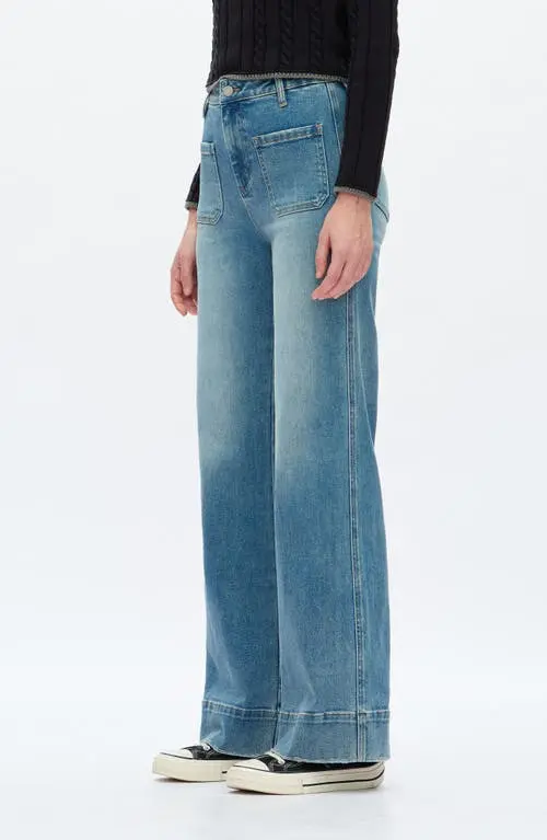 BAYEAS High-waist Wide-leg Jeans - Medium Blue