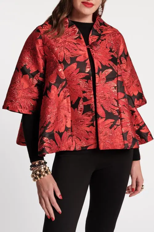 FRANCES VALENTINE Swing Jacket - Red/black