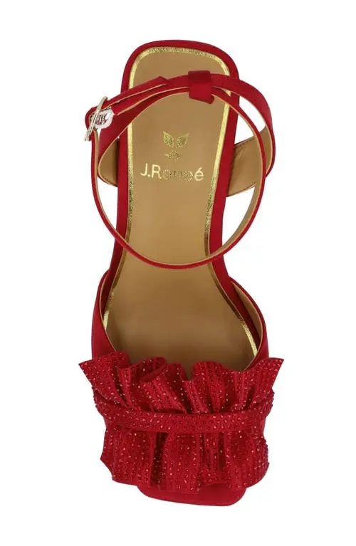 J. Reneé Almita Ankle Strap Sandal - Red
