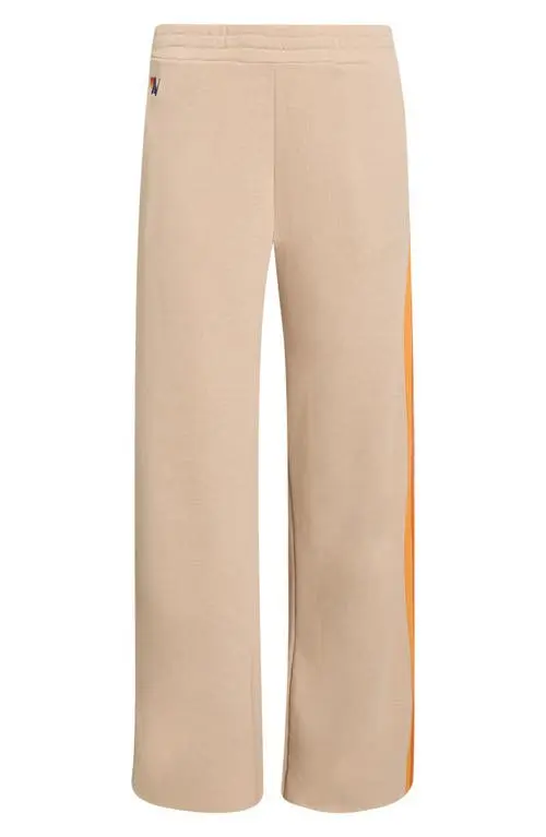 Aviator Nation 5-stripe Wide Leg Sweatpants - Sand