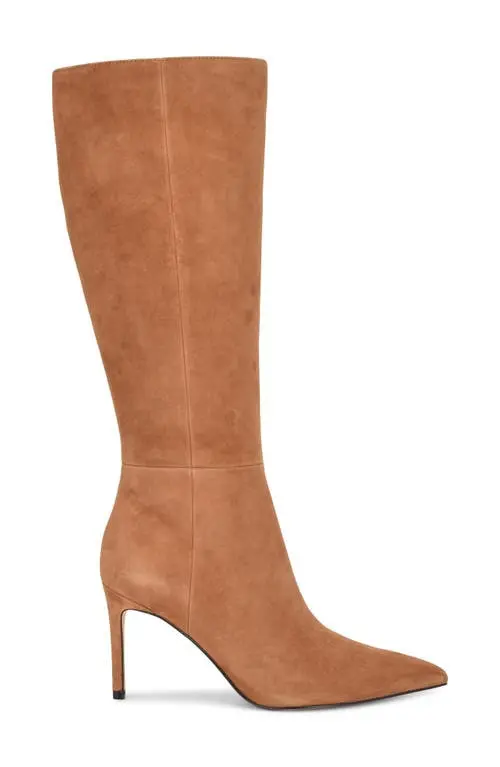 Nine West Pointed Toe Knee High Boots - Dark Natural