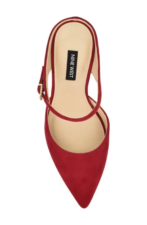 Nine West Danela Pointed Toe Mule - Dark Red