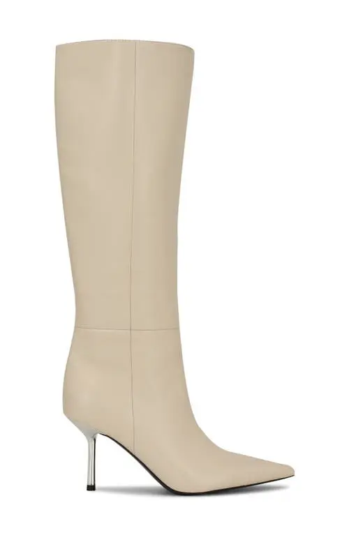 Nine West Pointed Toe Knee High Boots - Ivory
