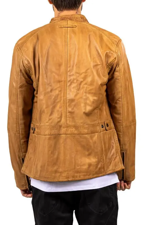 MACEOO Washed Lambskin Leather Jacket