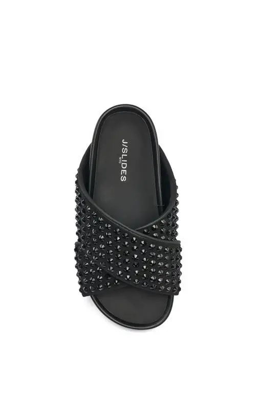 J/SLIDES NYC Selina Sandal - Black