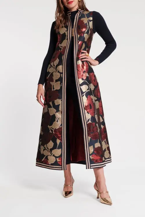 FRANCES VALENTINE Susie Floating Floral Maxi Jacket