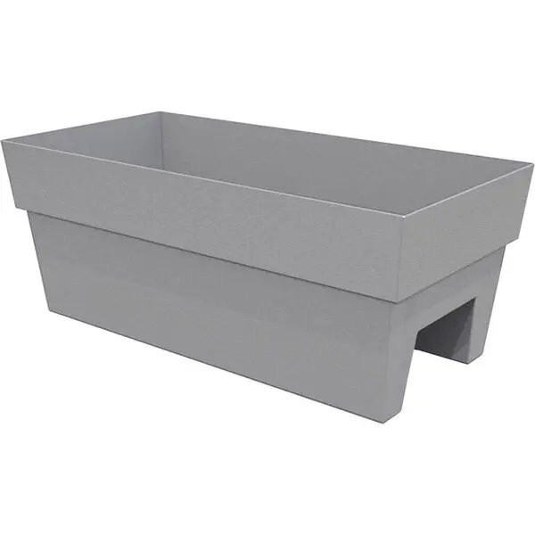 BLOEM 24 Inch Finley Deck Rail Rectangle Planter