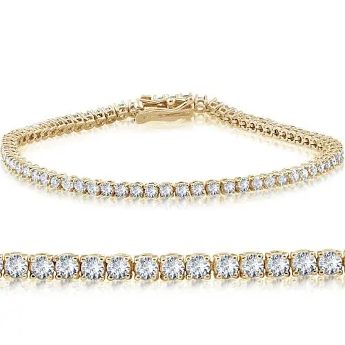 BLISS DIAMOND 5 Carat Diamond Tennis Bracelet - 14k Yellow Gold