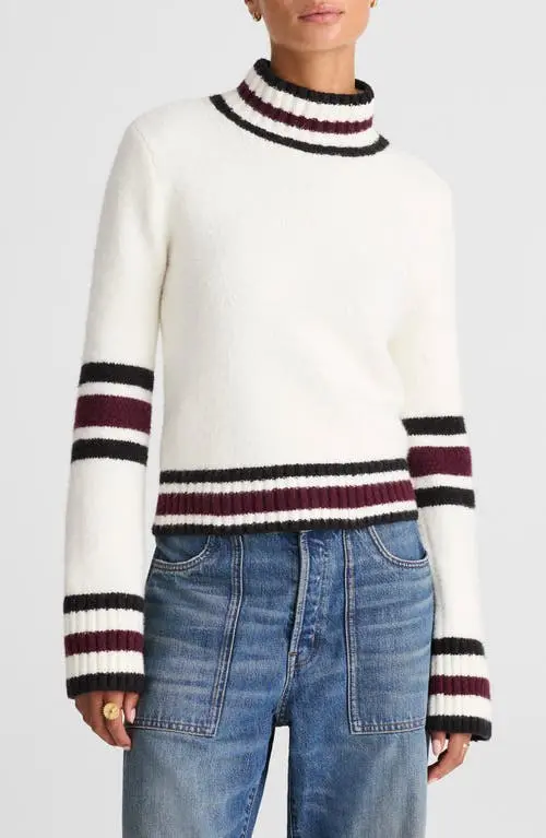 Madewell Rib Trim Mock Neck Sweater