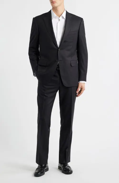 Canali Siena Regular Fit Solid Super 180s Wool Suit