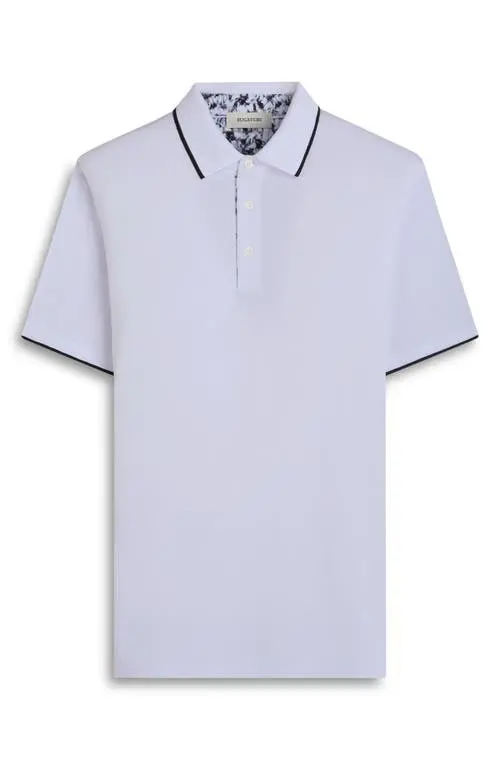 Bugatchi Three-button Performance Polo - White