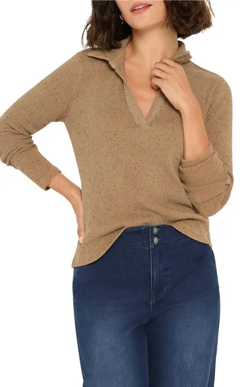 NIC+ZOE Long Sleeve Rib Polo
