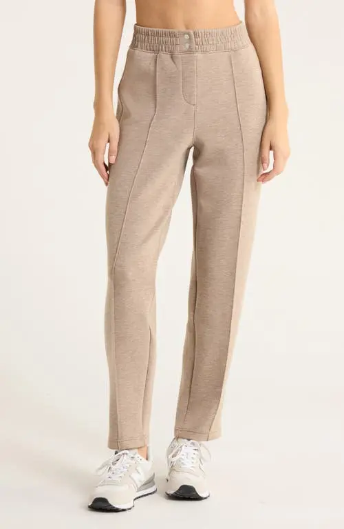 Spanx Brushed Airessentials® Slim Straight Leg Pants - Birch Heather