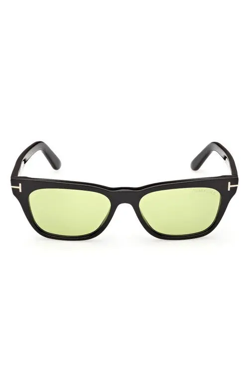 TOM FORD Rectangular Sunglasses - Black/bright Green Lens