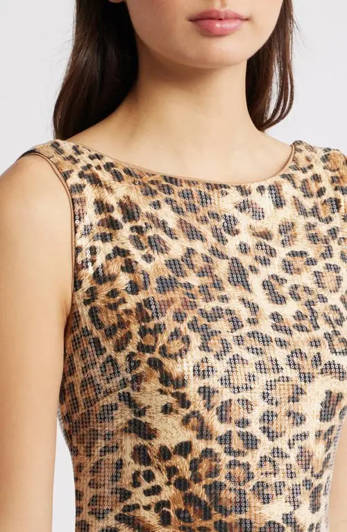 Princess Polly Sequin Leopard Minidress