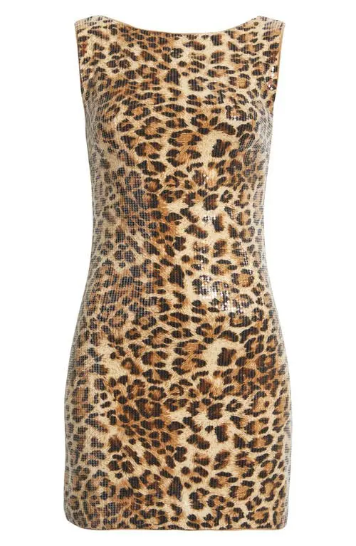 Princess Polly Sequin Leopard Minidress