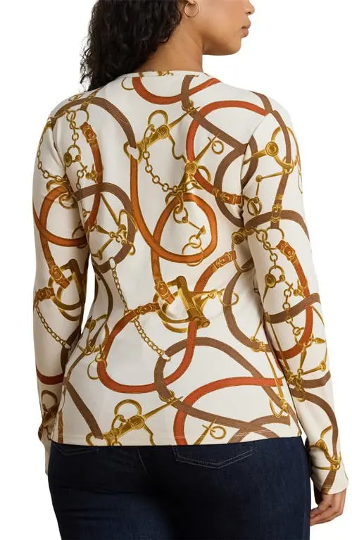 Ralph Lauren Katharin Chain Print Top
