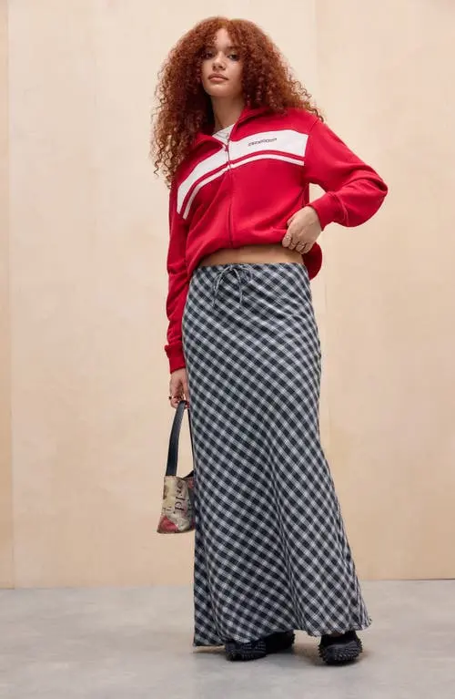 BDG URBAN OUTFITTERS Plaid Cotton Maxi Skirt