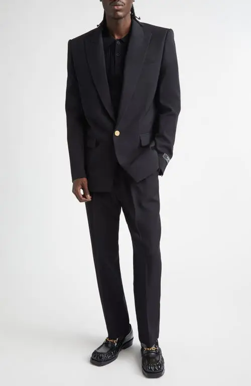 Balmain Pinstripe Wool Tuxedo Jacket