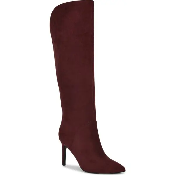 Nine West Razla Pointed Toe Boots - Dark Red