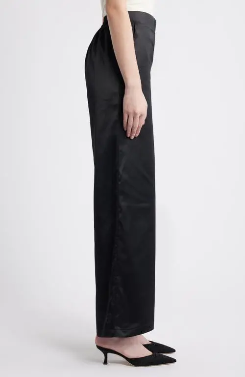 Hue Sateen Wide Leg Pants
