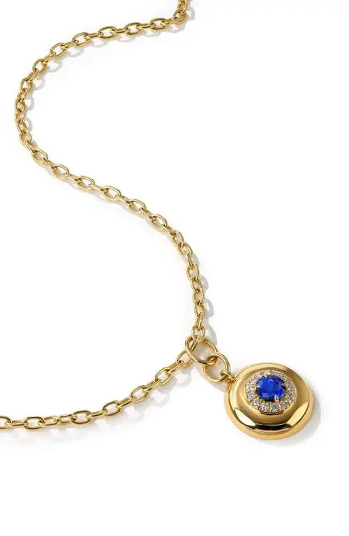MARK HENRY Heirloomed Round Pendant Necklace With And Diamonds - Sapphire