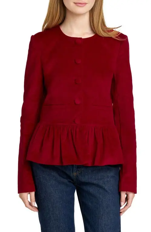 WAYF Peplum Cotton Jacket