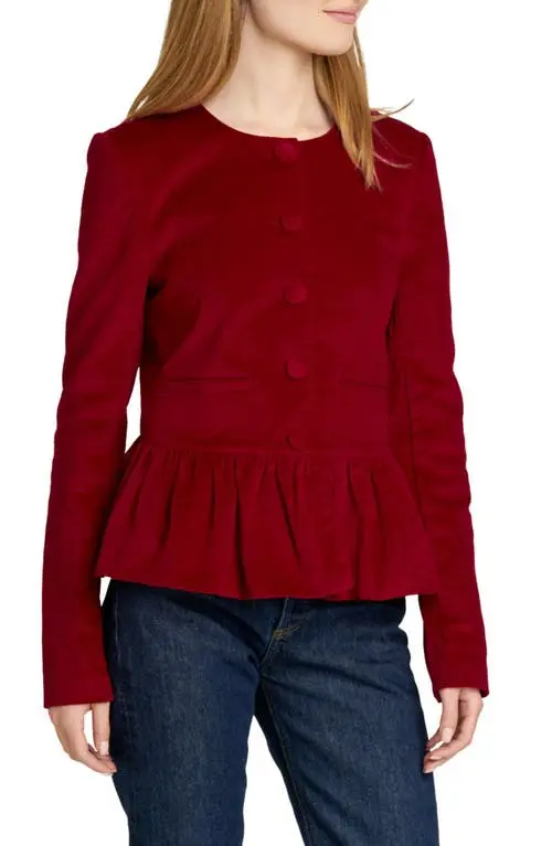 WAYF Peplum Cotton Jacket