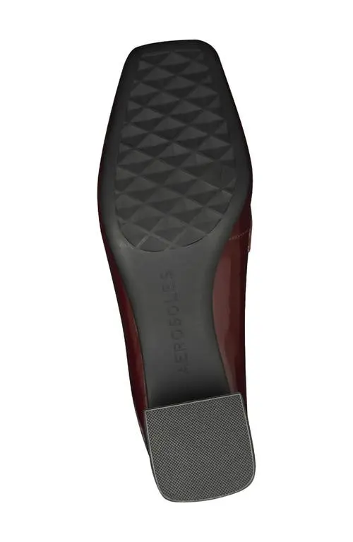 Aerosoles Izzell Square Toe Pumps - Merlot Crinkle Patent