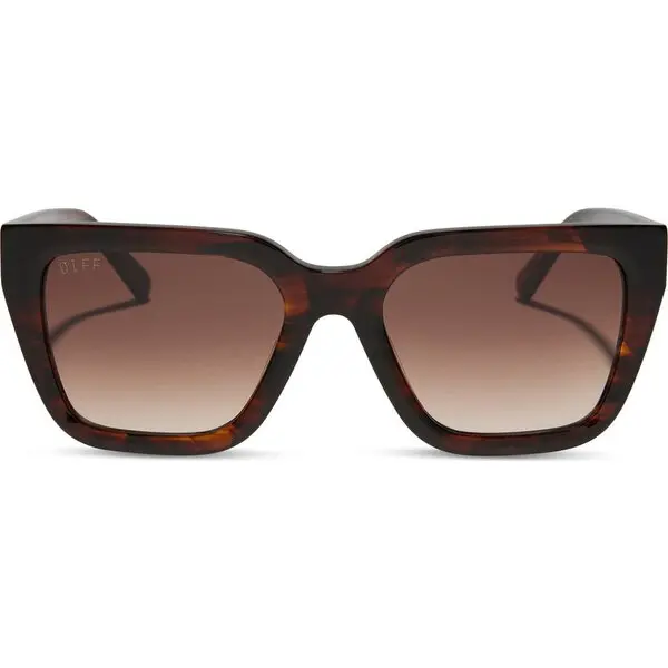 DIFF Amara 54mm Square Sunglasses - Sequoia Tortoise/brown