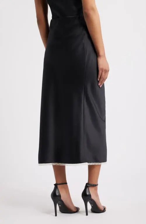 LoveShackFancy Vallis Lace Bow Midi Skirt