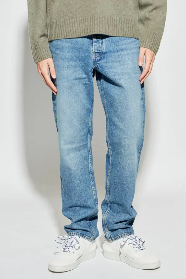 FRAME Vintage-effect Straight Leg Jeans - Blue
