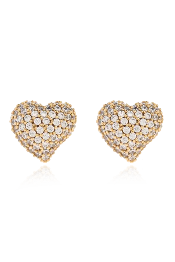 Kate Spade New York Heart-shaped Crystal Stud Earrings - Gold