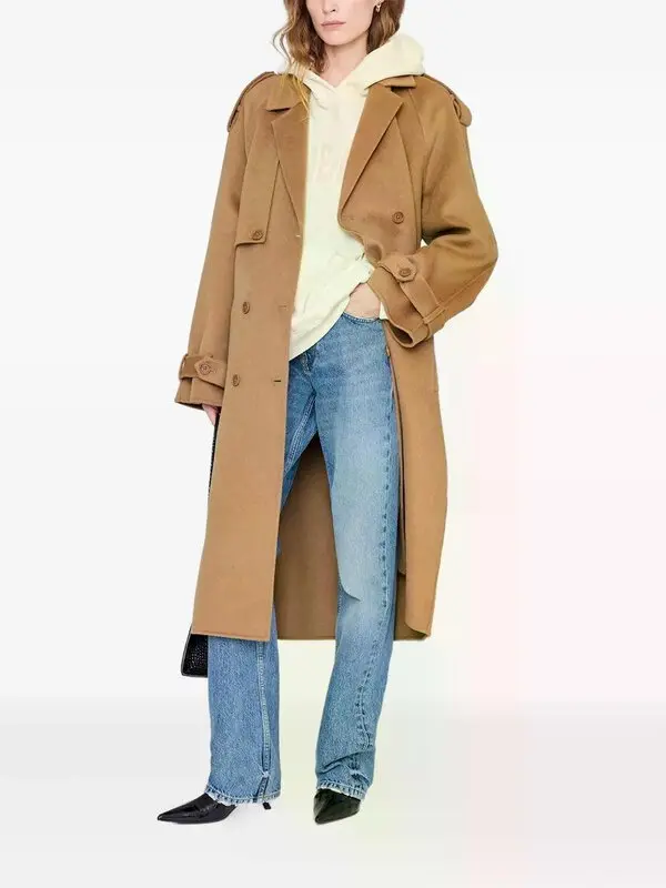 ANINE BING Hooded Pullover - Neutrals