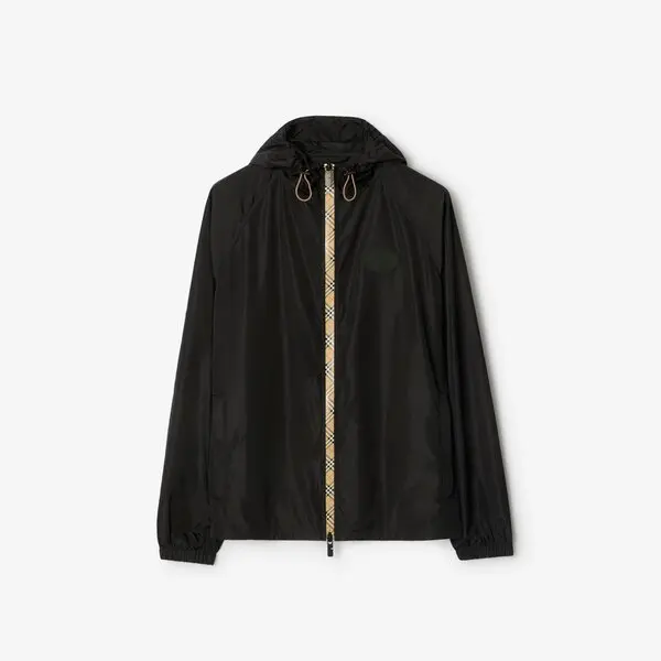 Burberry Nylon Clapton Hooded Jacket - Black