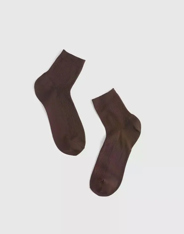 Madewell Sheer Loafer Ankle Socks - Molasses