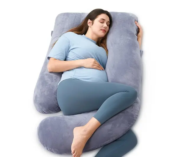 MOMCOZY Huggable U Shaped Pregnancy Pillow - One-color