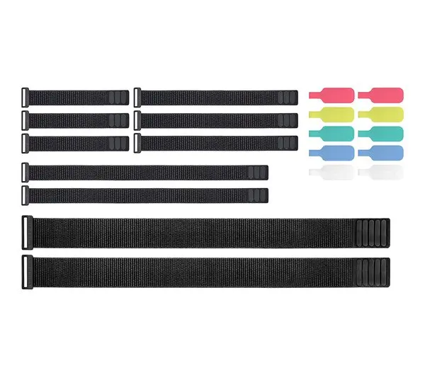 WRAP-IT STORAGE 20-piece Cinch Strap & Cable Label Bundle - One-color