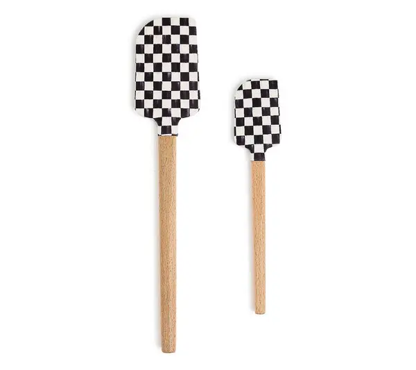MACKENZIE-CHILDS Set Of 2 Check Spatula Set - One-color