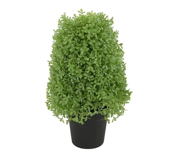 NORTHLIGHT Artificial Boxwood Cone Topiary Tree Pot 15' Unlit - One-color