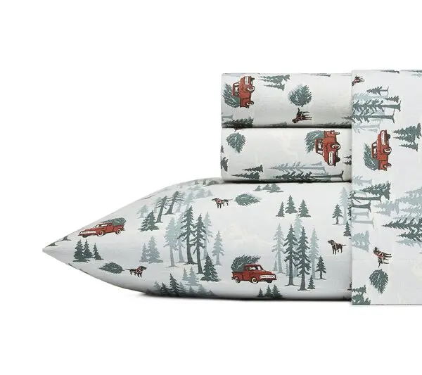 Eddie Bauer Tree Farm Cotton King Sheet Set - One-color