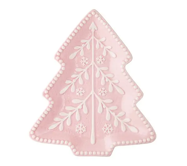 10 STRAWBERRY STREET Pink Christmas Tree Platte R - One-color