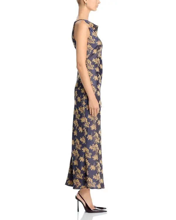 Aqua Jacquard Maxi Dress