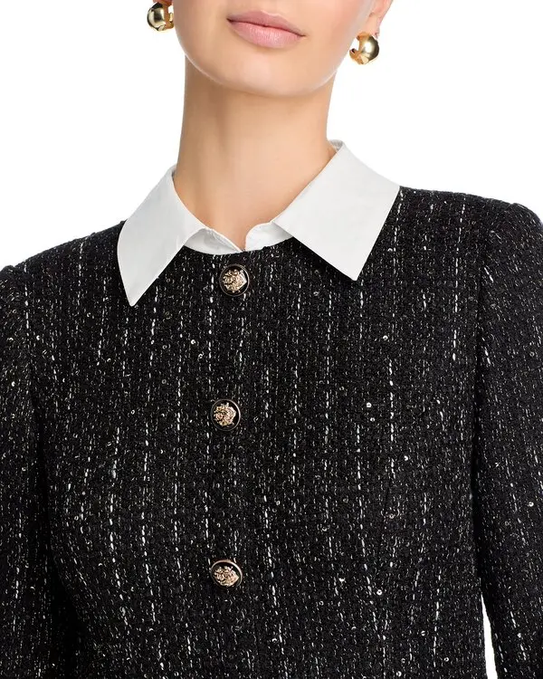 Aqua Tweed Mini Dress