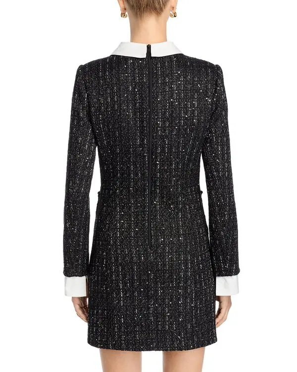 Aqua Tweed Mini Dress