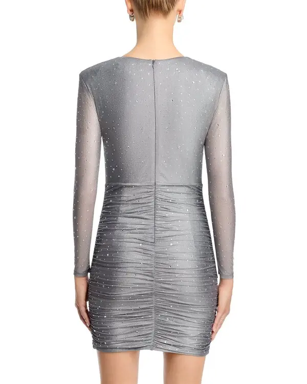 knee length dresses for ladies Embellished Cowl Neck Mini Dress in Blush - 6 main image 0