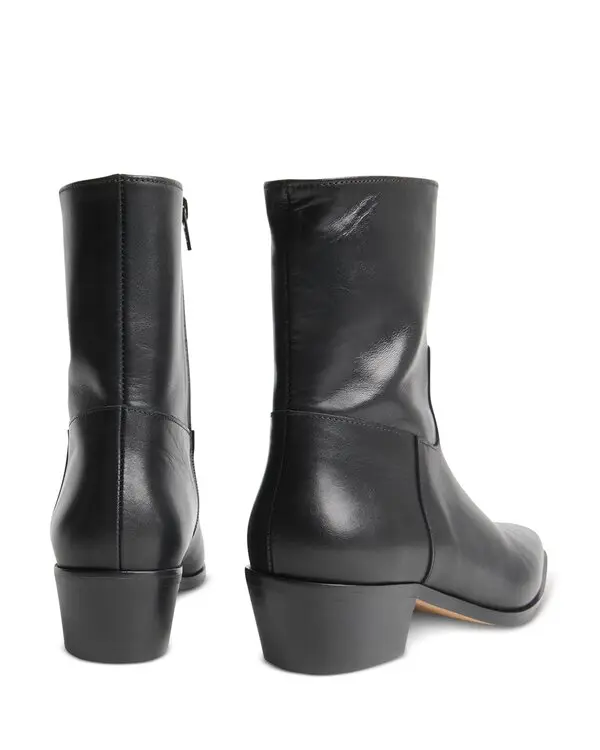 Whistles Leather Ankle Boots - Black