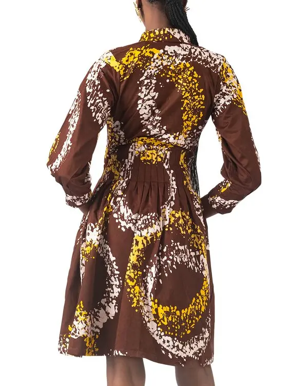 BUSAYO Kolawole Printed Elbow Sleeve Dress